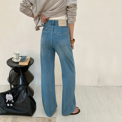 【通勤神裤】四面弹窄版直筒牛仔