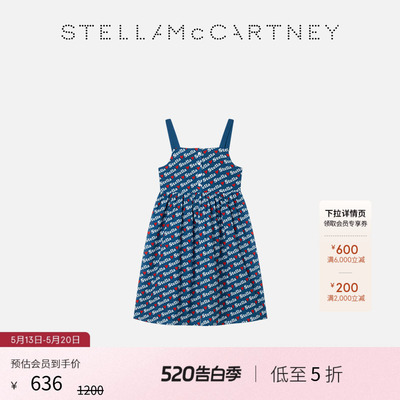 StellaMcCartney字母印花吊带裙