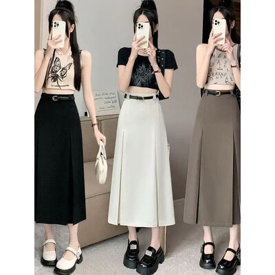 plus Size Suit Skirt High Waist Elastic Women's Summer New S