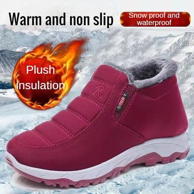 Autumn and Winter Old Beijing Cotton Shoes Women's Plush Thi