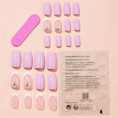 A white French strip with a nail patch can disassemble the f