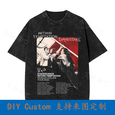 Evanescence Within Temptation Worlds Collide Vintage Oversiz