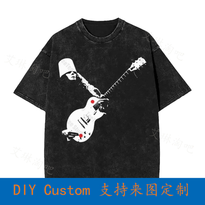 Buckethead Play Guitar Black Vintage Oversized T-Shirt Sweat