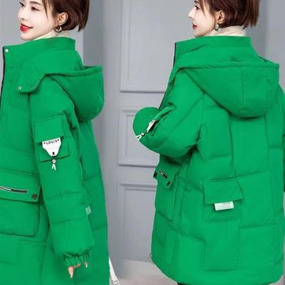 2024冬季新款羽绒棉衣女中长款韩版洋气女士棉服宽松加厚棉袄外套