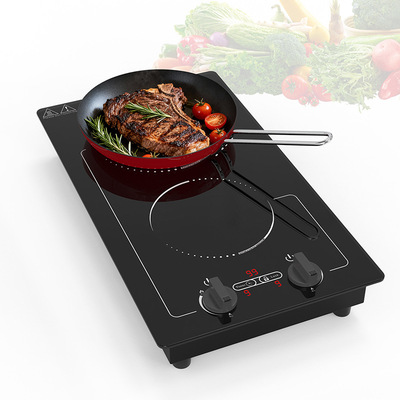 WABK竖双灶双头电磁炉110V北美澳跨境欧规厨房电器嵌入式hotplate