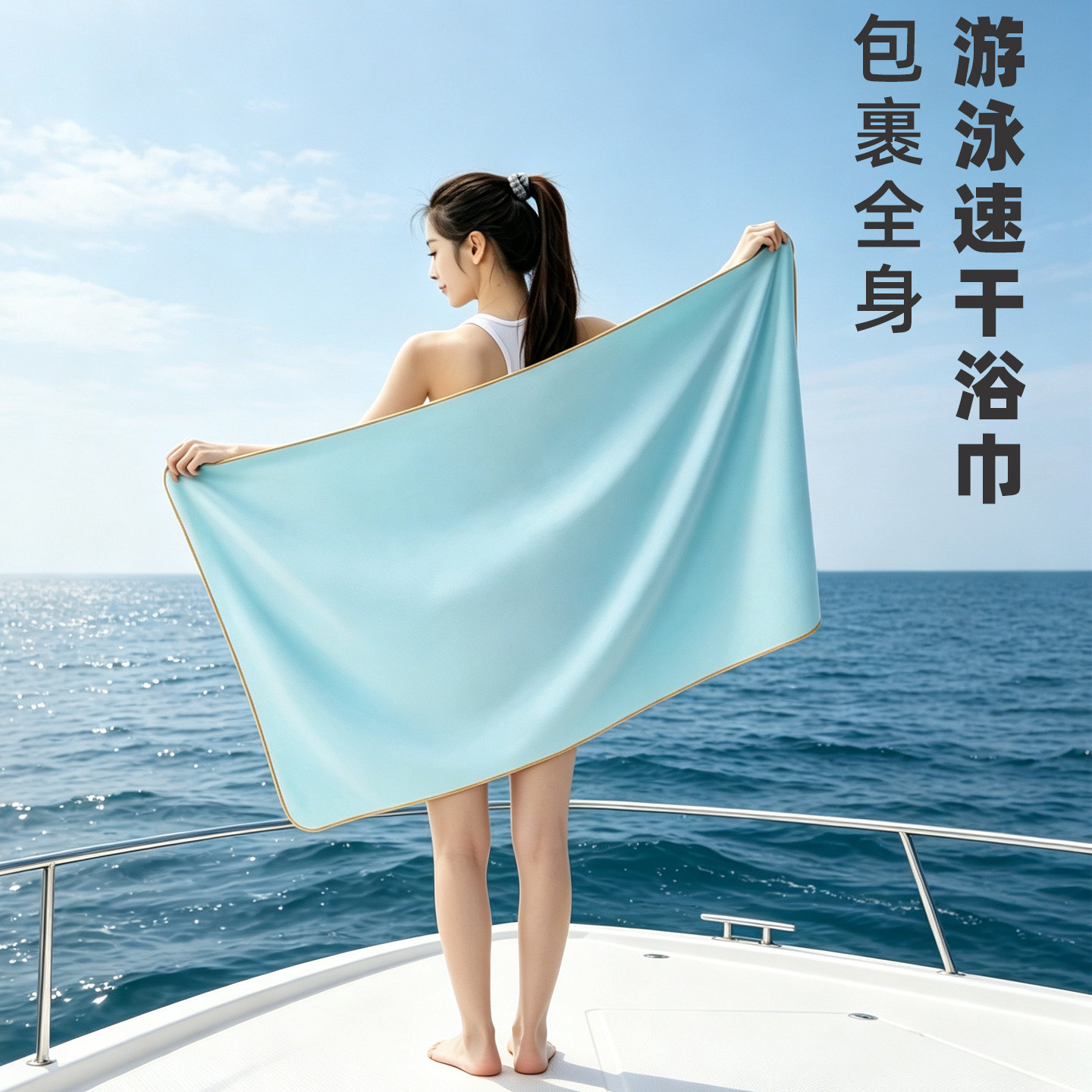欢好速干浴巾游泳毛巾男女款浴披户外沙滩可携式成人运动保暖吸水
