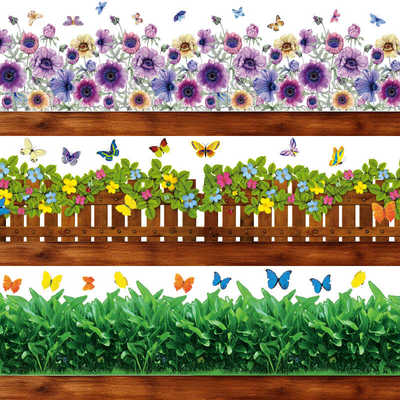 花草踢脚线卧室楼梯墙角贴纸