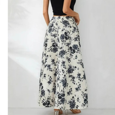 Women Maxi Skirts with Pockets Long Midi Skirt for Beach