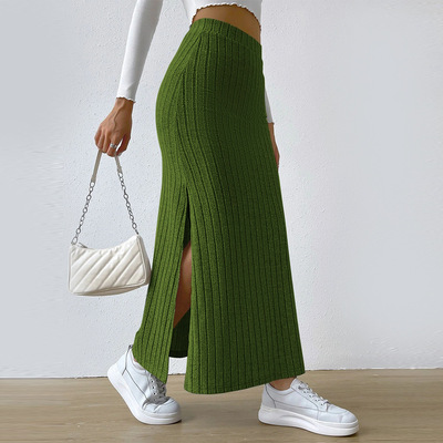 Long Skirts for Women Fall Stretchy Maxi Skirt for Work