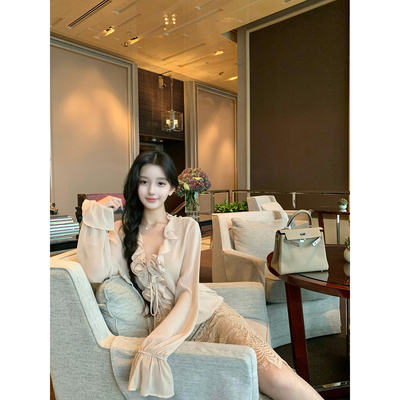 Hotdog热狗很辣肉粉色长袖上衣