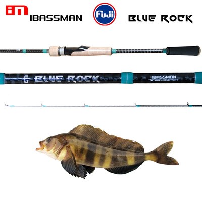 巴斯曼蓝礁钓竿2.28l直柄微物
