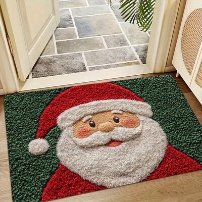Christmas floor mat, home entrance foyer, holiday decoration