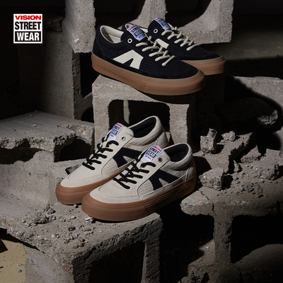 VISION官方 STICK KNIT复古编织经典低帮反毛皮板鞋运动滑板鞋