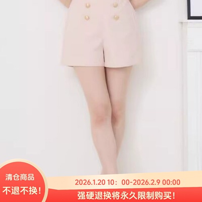 D14010日单新款客供料后松紧高腰显瘦好搭配女甜美日系通勤短裤