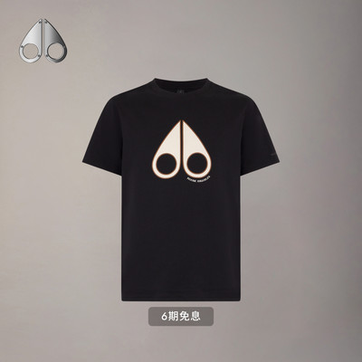 [春夏新品]MOOSE KNUCKLES 男士圆领基础款休闲小剪刀T恤短袖