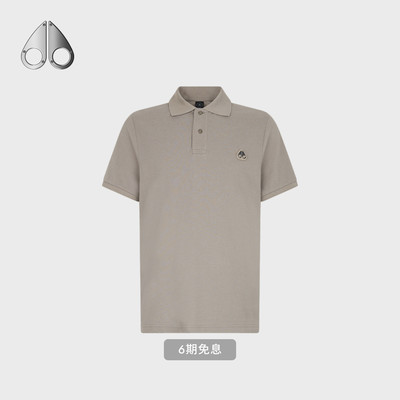 MOOSE KNUCKLES EVERETT经典LOGO棉质POLO短袖T恤男