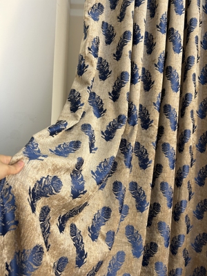 全新轻奢拼接款羽毛提花雪尼尔卧室客厅ins风窗帘厂家直销欧美式
