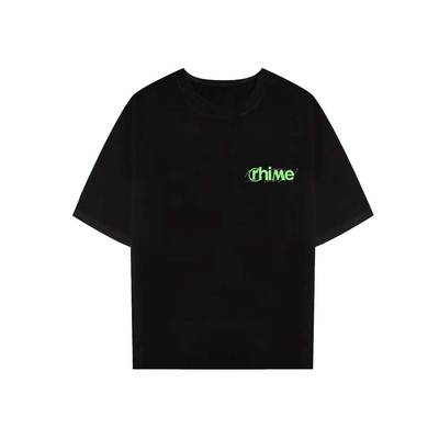 RHIME 23SS Alien Four Diagrams Tee 外星四方图形绒面黑色短袖