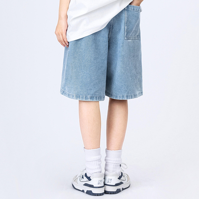 夏季休闲松紧腰牛仔短裤女