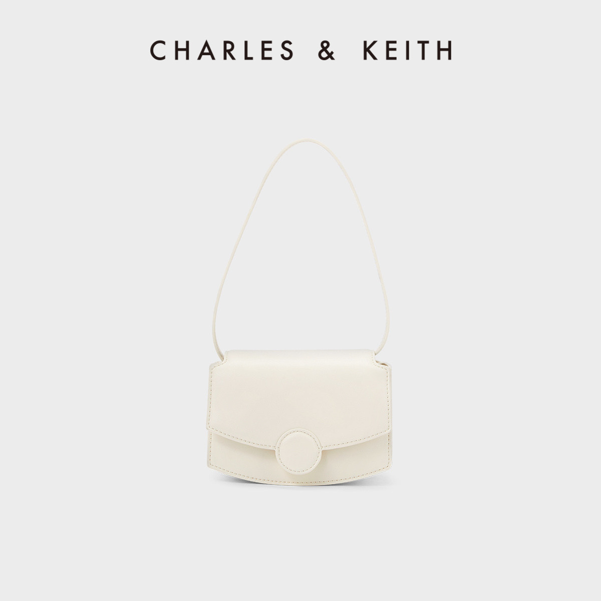 CHARLES&KEITH23夏季新款CK2-20782087圆扣装饰单肩斜挎小方包女_虎窝淘