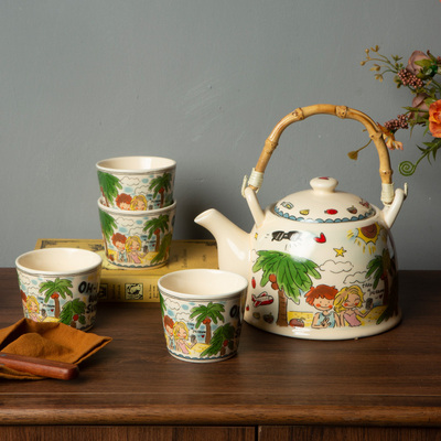 中式陶瓷水具套装家用宫廷复古