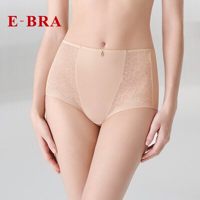 E-BRA性感内裤女纯色高腰三角裤