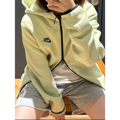 耐克男女拼接连帽针织夹克外套