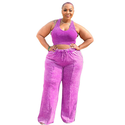 Plus size women suit two-piece set shirt trousers 5Xl summer