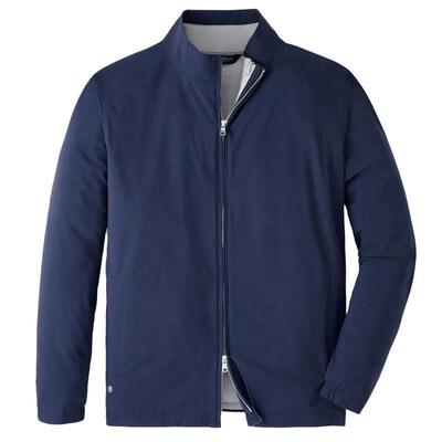 代购peter millar男士高尔夫夹克防水可拆卸内胆两件式保暖深蓝色