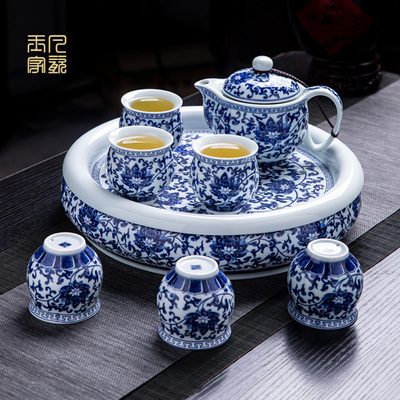 钰凡陶瓷茶具双层防烫手茶具