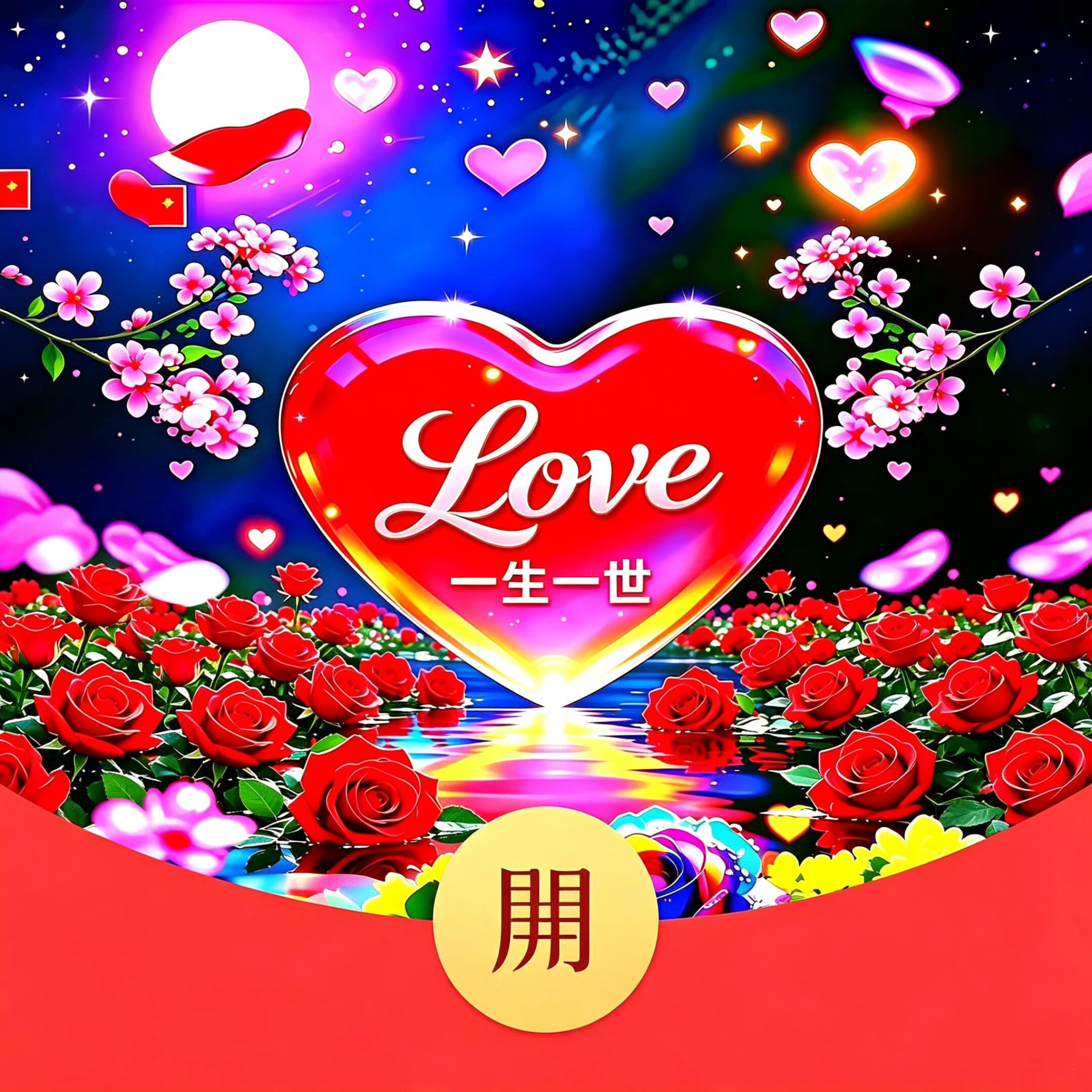 新款/心中所爱一生一世/520表白情人节动态红包封面/高清好听音乐