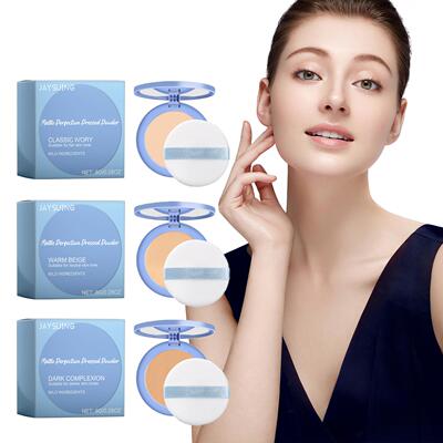 Jaysuing Oil-Control Setting Powder Compact - Lightweight, f