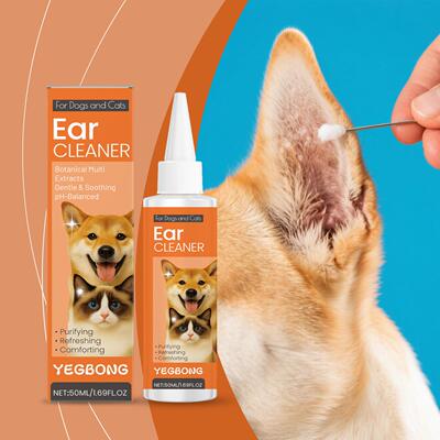 YEGBONG Pet Ear Cleaner - Ear Wax and Odor Remedy for Dogs,