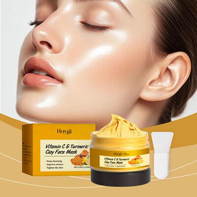 HOYGI Turmeric Cleansing Clay Mask - A hydrating and purifyi