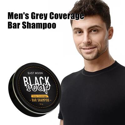 East Moon Men's Black Hair Soap - Nutritious and Moisturizin