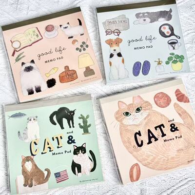 日本greetinglife猫咪插画便签
