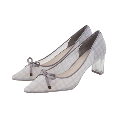 RANDA优雅蝴蝶结透肤单鞋