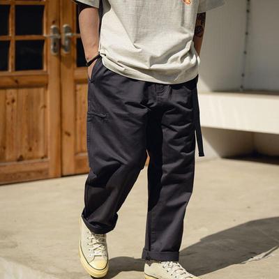 紫标平替5052廓形微锥长裤