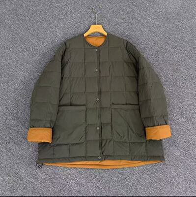 【爆品定制】2026冬季新款韩版宽松百搭圆领撞色羽绒服ALS-2266