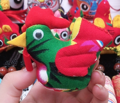 曹氏香包 手工缝制元宝鸡公鸡立体香囊摆件挂饰中药香 花色随机