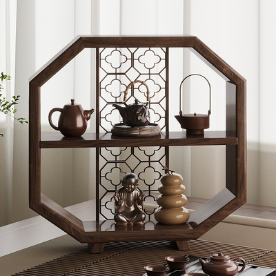 永爵桌面博古架小型茶桌上展示架