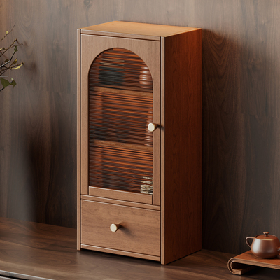 小型中式茶叶柜茶具置物柜茶桌上台式博古架茶杯紫砂壶茶包收纳架