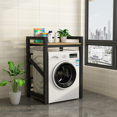 Drum washing machine storage rack 2-layer shelf balcony