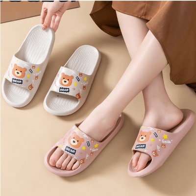 浴室阳光路卡通情侣凉拖鞋亲子
