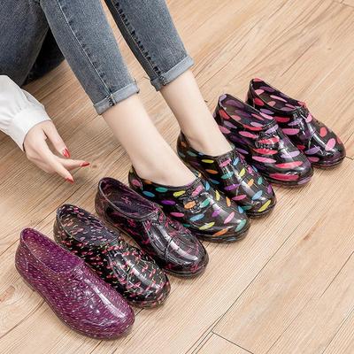 低帮雨鞋女水晶厨房鞋短筒套鞋工作雨靴女士春秋浅口水鞋夏季