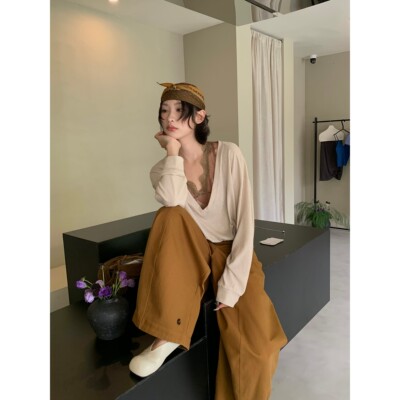 假两件上衣女T恤短款显瘦打底衫