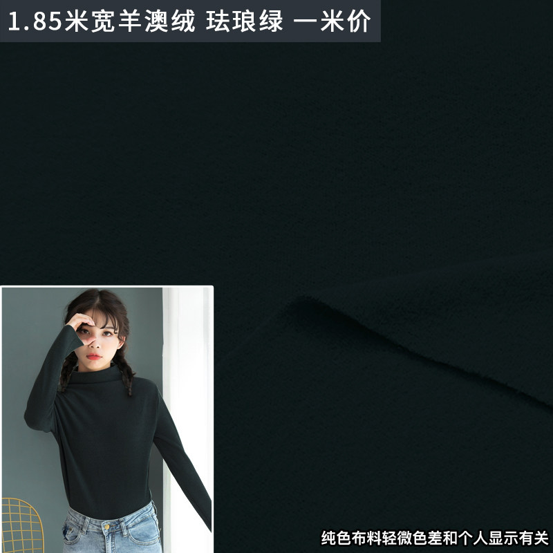 高档蚕丝双面澳绒布料奥绒保暖自发热德绒不起球男女打底衫面料