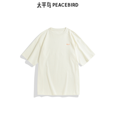【eye-c合作系列】太平鸟男装休闲T恤24重磅刺绣提花t恤B2CNE3126