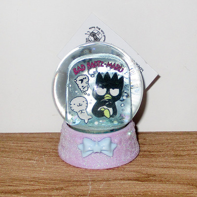 日本Sanrio正品Badtz-maru酷企鹅XO迷你水晶球雪球小擺設(SS)2019
