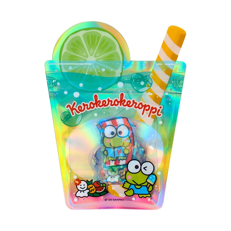 日本Sanrio正品Keroppi大眼蛙 袋裝貼紙(夏)
